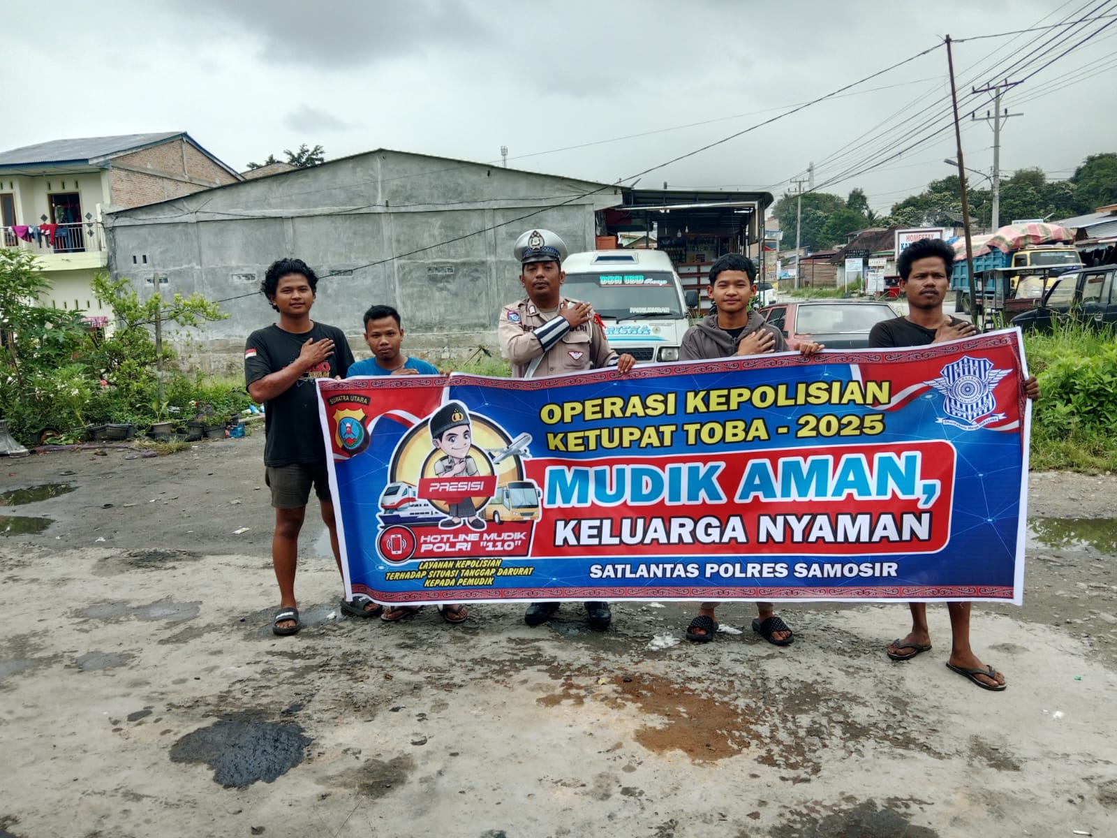 Sosialisasi Hotline Mudik 110 Jelang Operasi Ketupat Toba 2025 Polres Samosir - RIMBUN NEWS