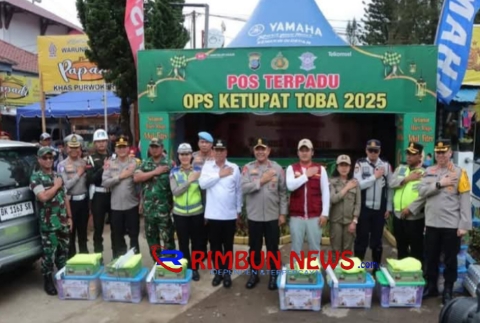 Kapolda Sumut Bersama Bupati Karo Tinjau Pos Operasi Ketupat Toba 2025 - RIMBUN NEWS
